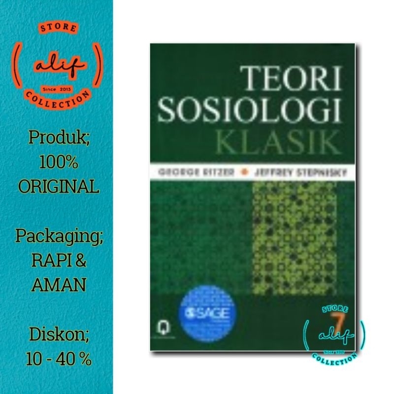 Jual TEORI SOSIOLOGI Klasik Edisi 7 / George Ritzer & Jeffrey Stepnisky ...