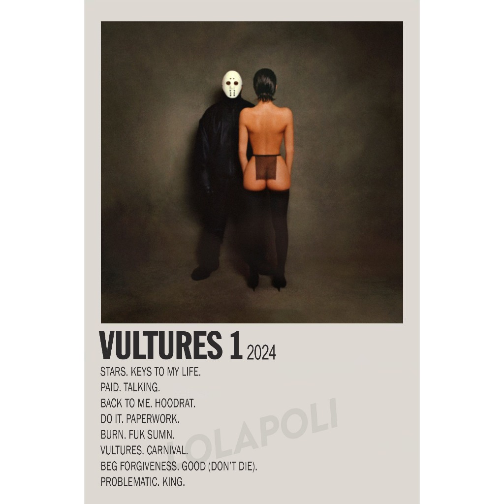 Jual Poster Cover Album Vultures 1 - Kanye West, ¥$, Ty Dolla $ign ...
