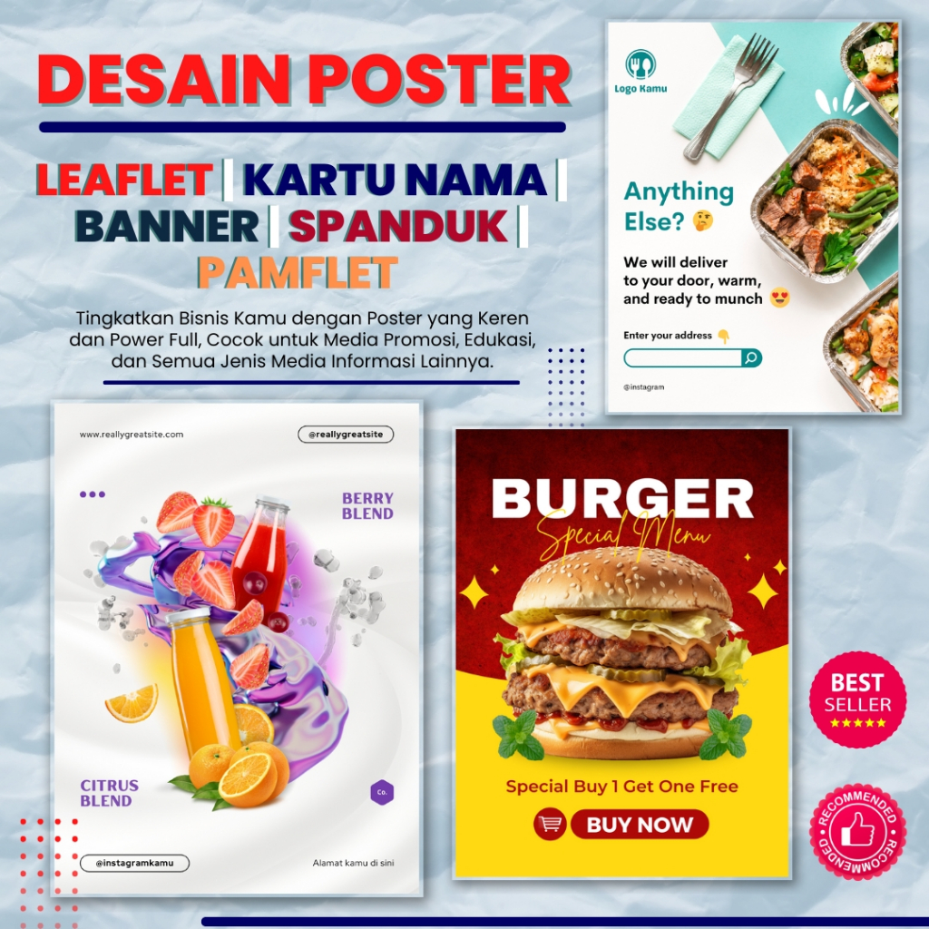 Jual Jasa Desain Grafis Pembuatan Poster, Brosur, Kartu Nama, Banner ...