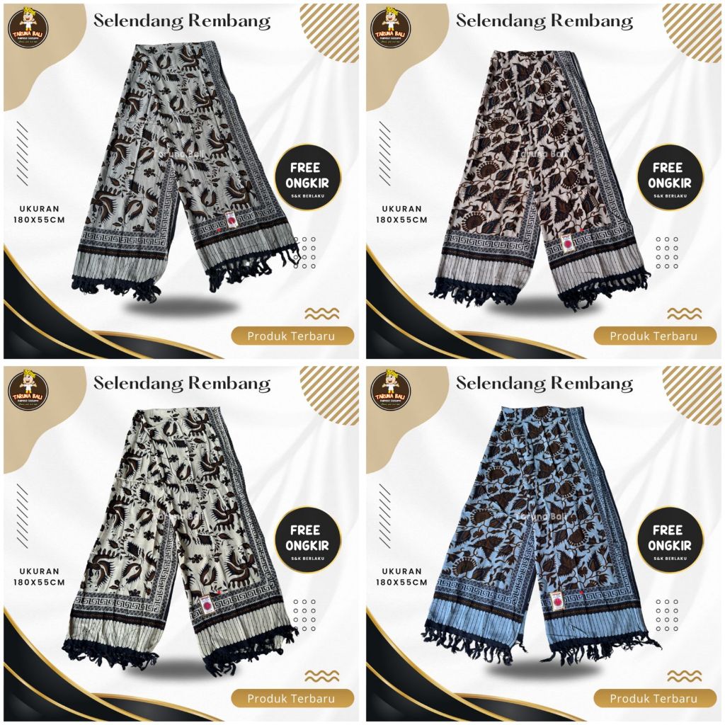 Jual SELENDANG REMBANG BALI | SENTENG | IKAT PINGGANG BALI | MOTIF ...
