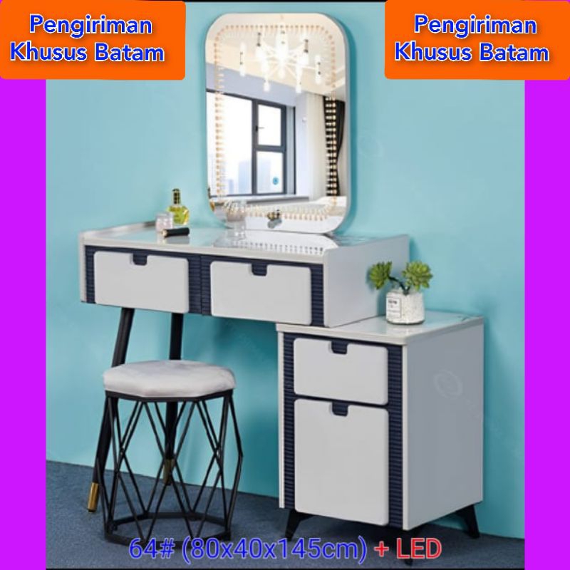 Jual Meja rias 64# +Led(80x40x145cm)meja dandan/meja makeup (KHUSUS ...