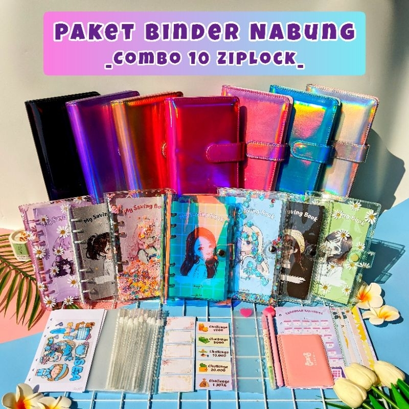 Jual [10 Ziplock] Part 2 Paket binder Nabung binder keuangan ukuran A6 ...