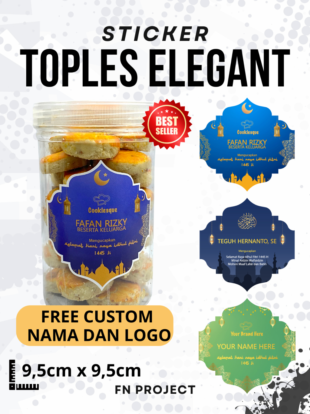 Jual Sticker Toples Elegant FREE Custom Nama Logo dan Ucapan | Sticker ...