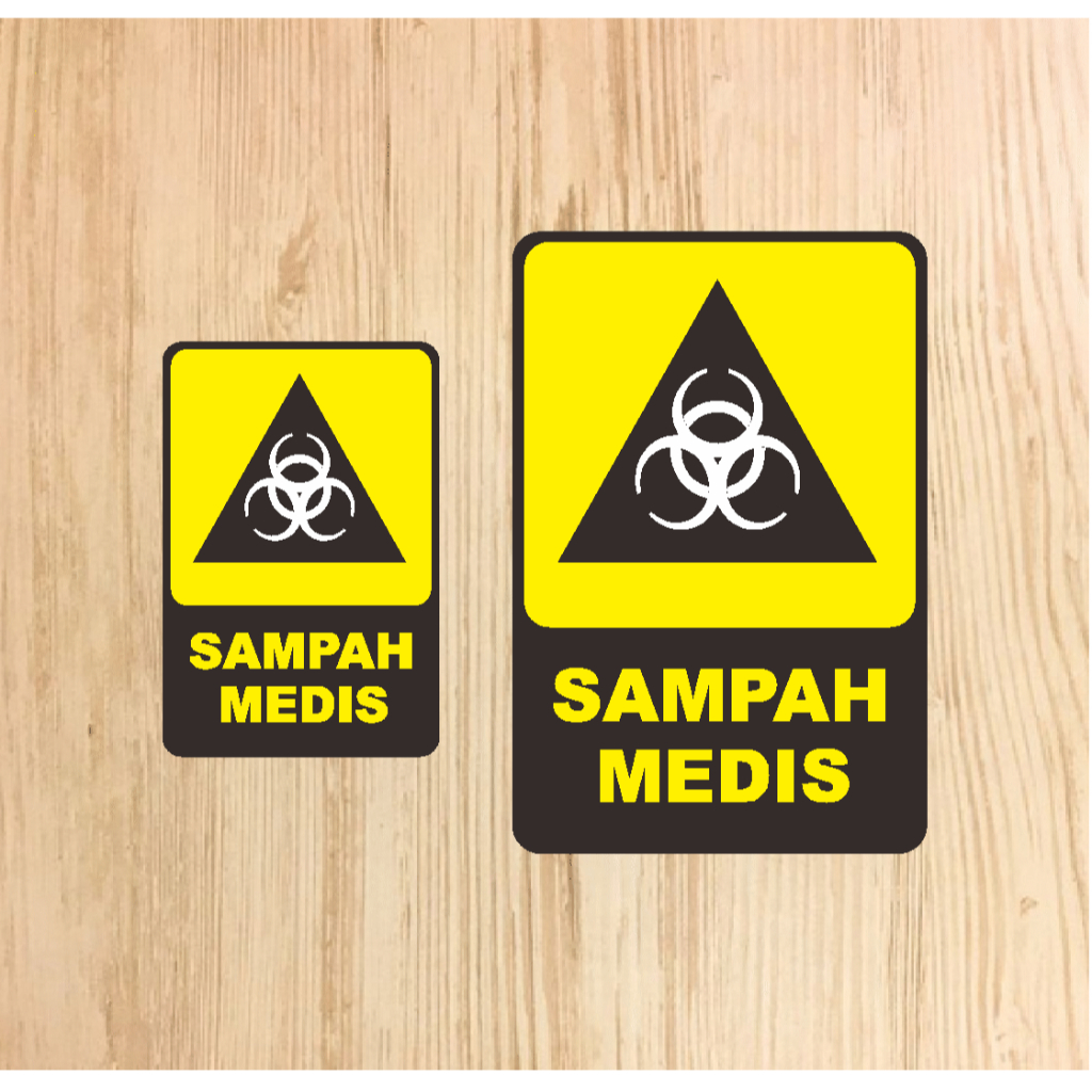 Jual Stiker Sampah Medis | Stiker Tempat Sampah Medis | Shopee Indonesia