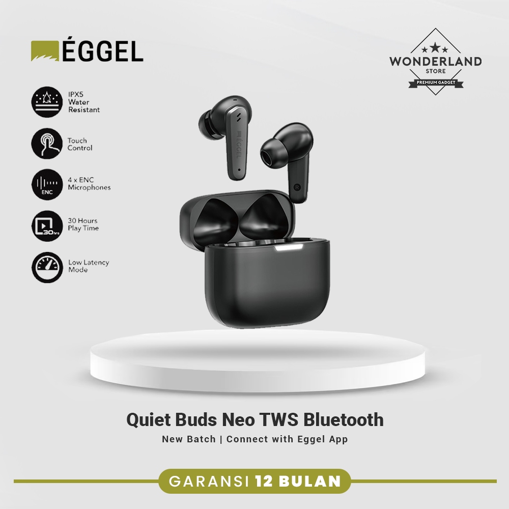 Jual Eggel QuietBuds Neo Hybrid ANC ENC TWS Bluetooth Connect with ...