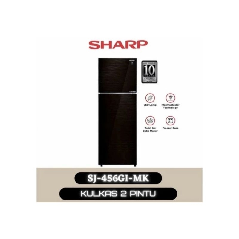 Jual Kulkas Sharp 2 Pintu SJ-456GI-MK Plasma Cluster J-Tech Inverter | Shopee Indonesia