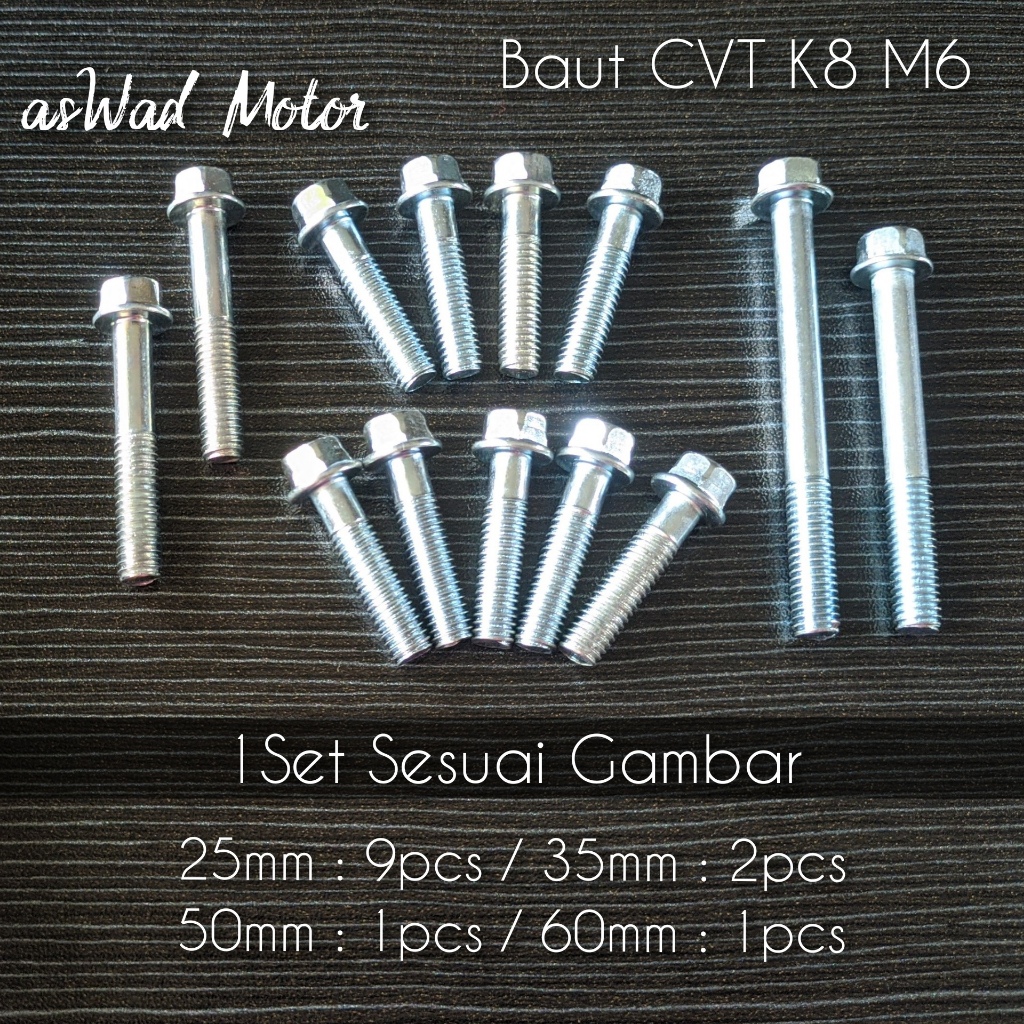 Jual (1SET) BAUT BLOK CVT MIO SPORTY MIO LAMA KUNCI T8 / BAUT BAK CVT ...