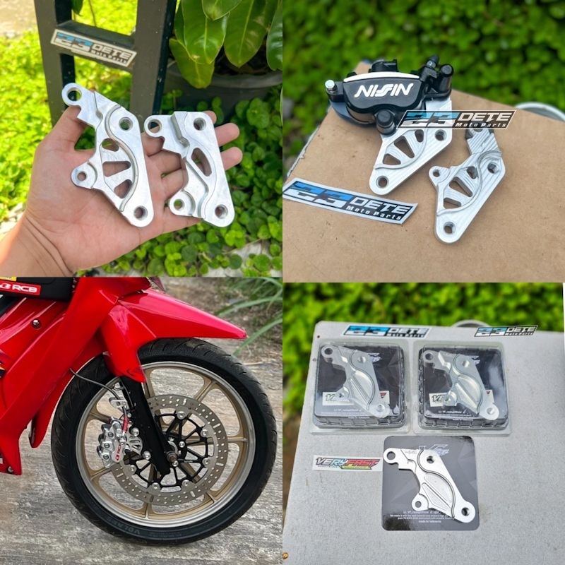 Jual breket kaliper cnc RCB Nissin samurai 2P buat shock Fiz R / KYB / jupiter z / 125z disc 260 ...