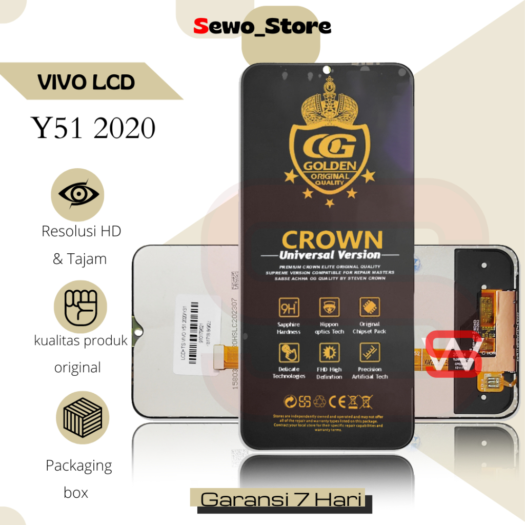 Jual LCD TOUCHSCREEN VIVO Y51 2020 / V2030 / Y53S / V2058 / Y51A / Y31 ...