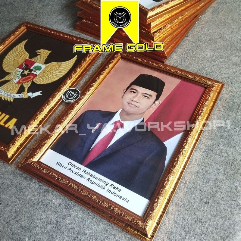 Jual Pigura Frame Bingkai Foto Presiden Wakil Presiden Prabowo Gibran Garuda Pancasila Pajangan ...