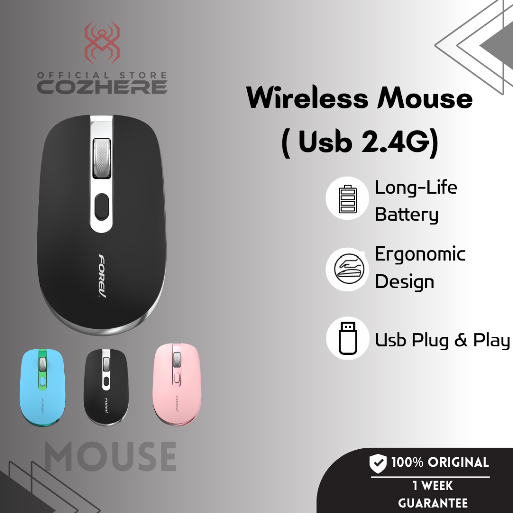 Jual Mouse Wireless USB Mouse Wireless Optical 2.4Ghz FOREV FV-903 ...