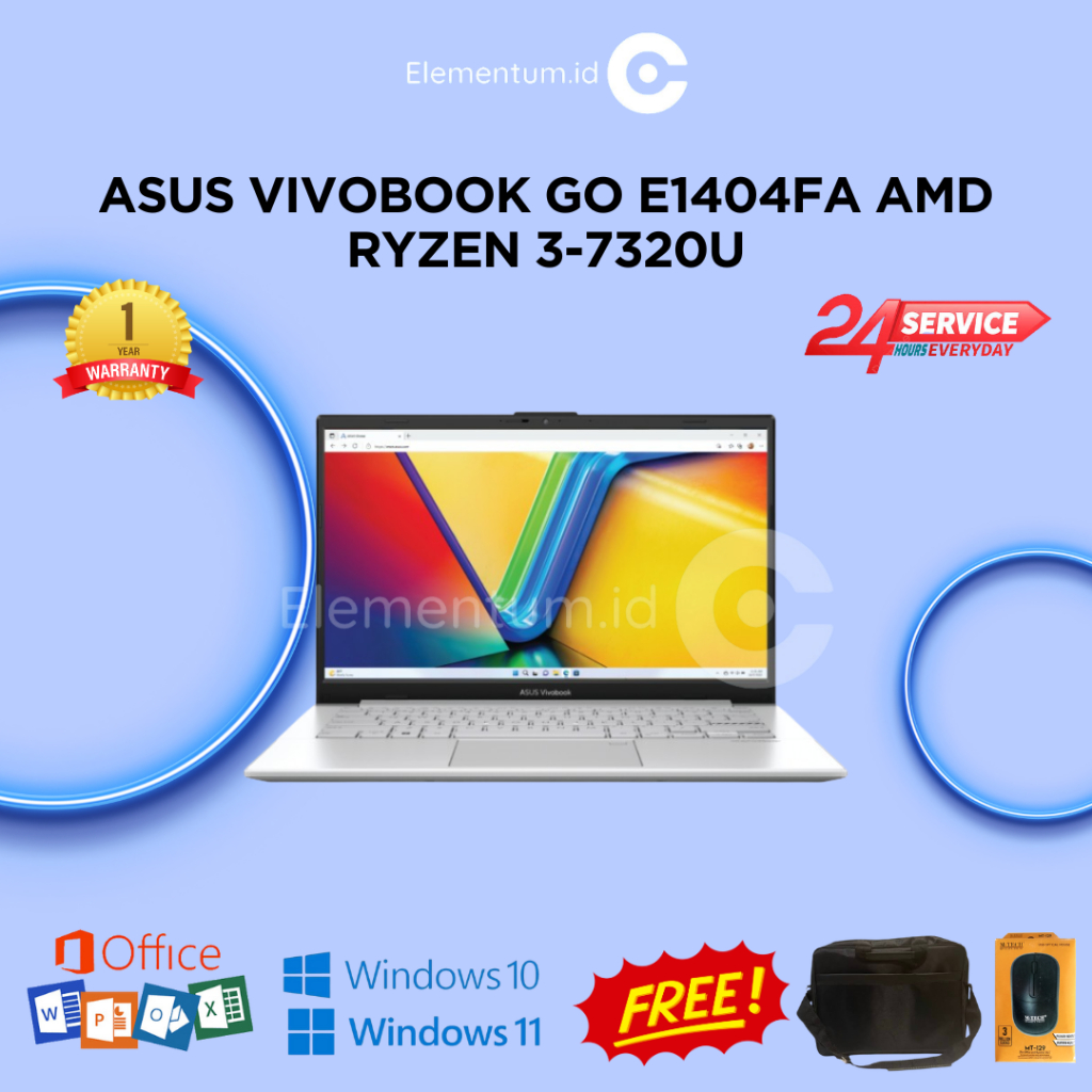 Jual Asus Vivobook GO E1404FA Amd Ryzen 3-7320U | 8GB 512GB SSD - R610M ...
