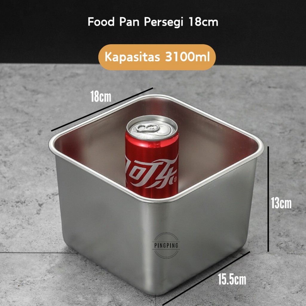 Jual Box souce Stainless Steel Persegi + Tutup / Food Container Saus ...