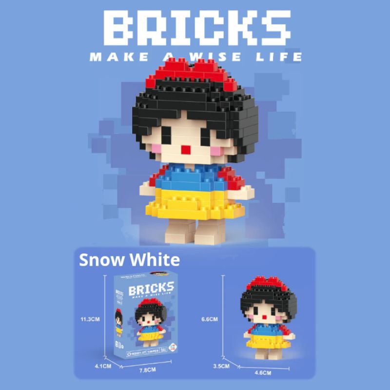 Jual Bricks Toys Karakter Kartun Balok Puzzle Mini Karakter Mainan Anak ...