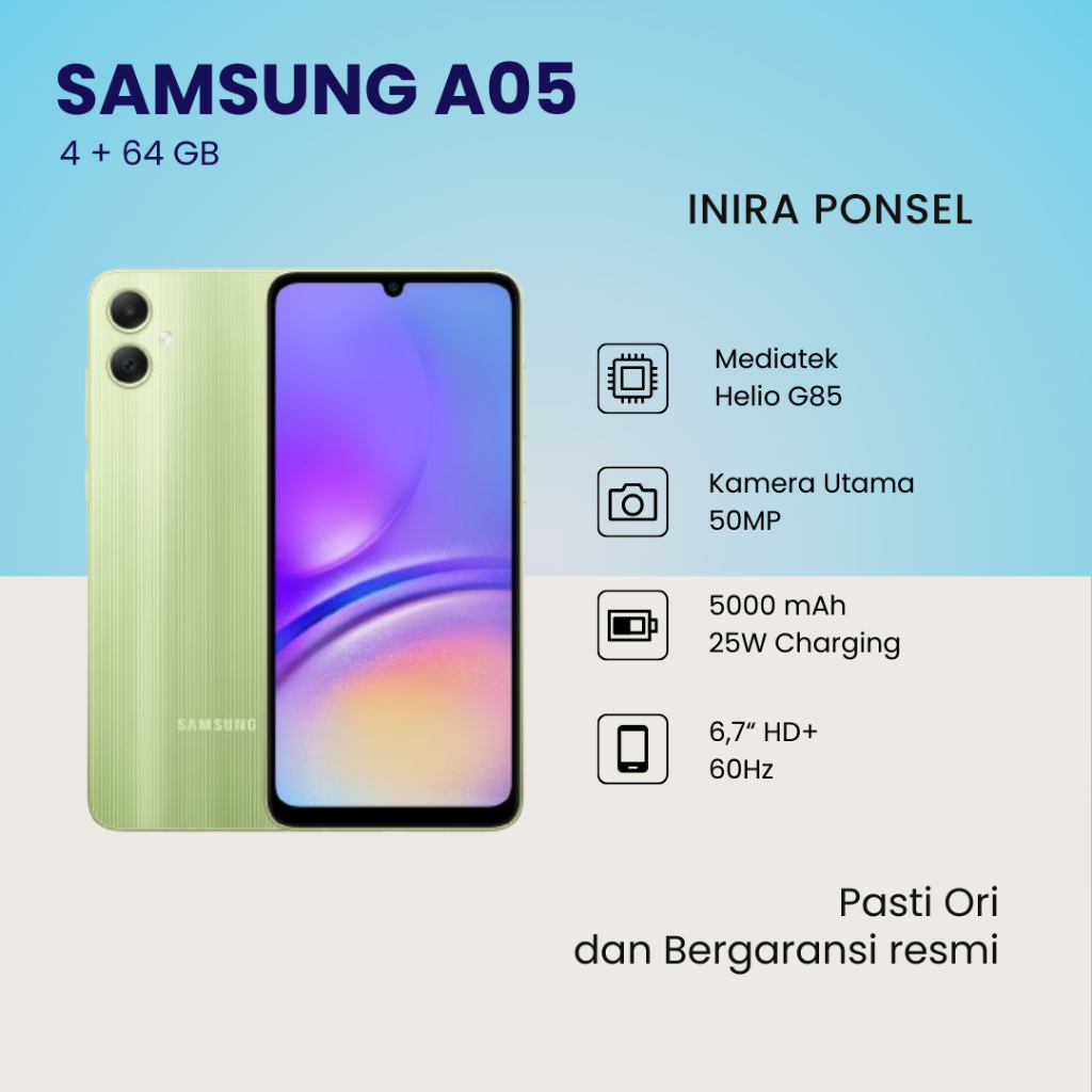 Jual Samsung A05 4/64GB - Garansi Resmi BNIB No Repack | Shopee Indonesia
