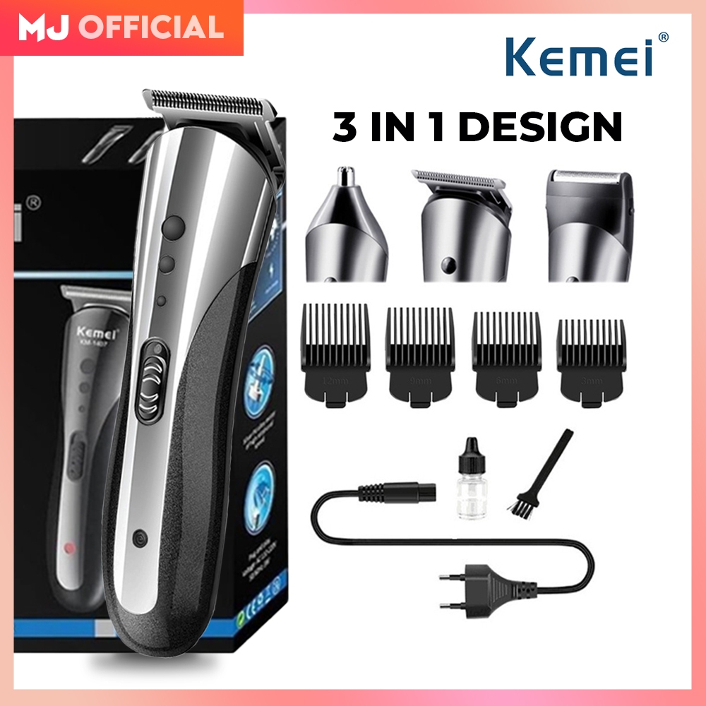 Jual Alat Cukur Rambut Kemei KM-1407 Clipper 3 in1 Pisau Cukur Kumis Cukuran Jenggot Electric ...