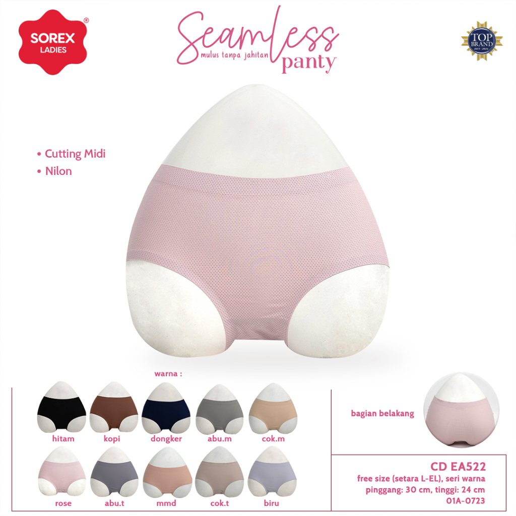 Jual Sorex CD Wanita Seamless Pori Pori Tanpa Jahitan Anti Nyeplak Midi ...