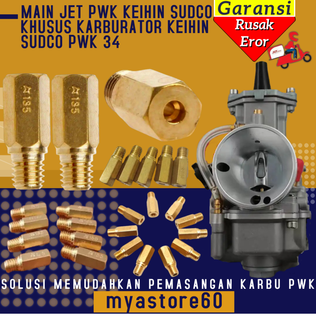 Jual MJ Main Jet Mainjet Spuyer Sepuyer Mainjet Karburator Karbu Carburator Carbu PWK 34 Keihin ...