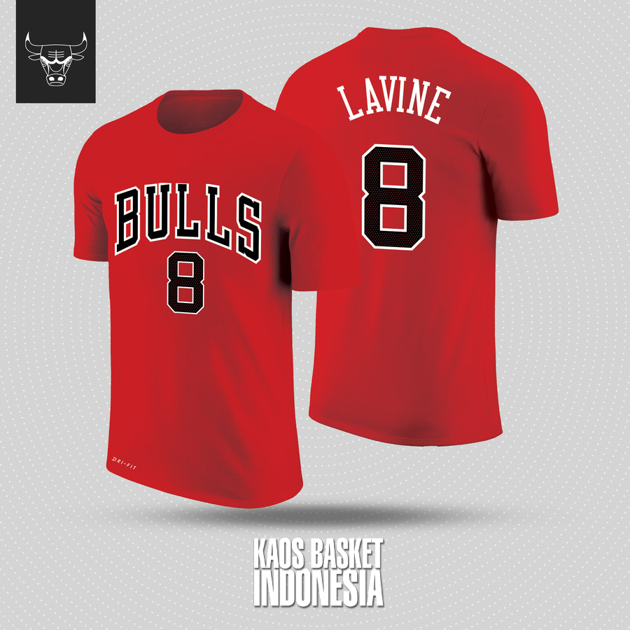 Jual Baju Basket Pria Wanita NBA T shirt basket Kaos CHICAGO BULLS NO 8 ...