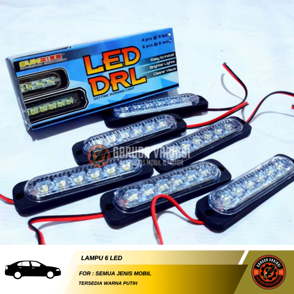 Jual Lampu Tambahan Motor Mobil SR 6 LED Lampu Bumper Bemper Depan ...