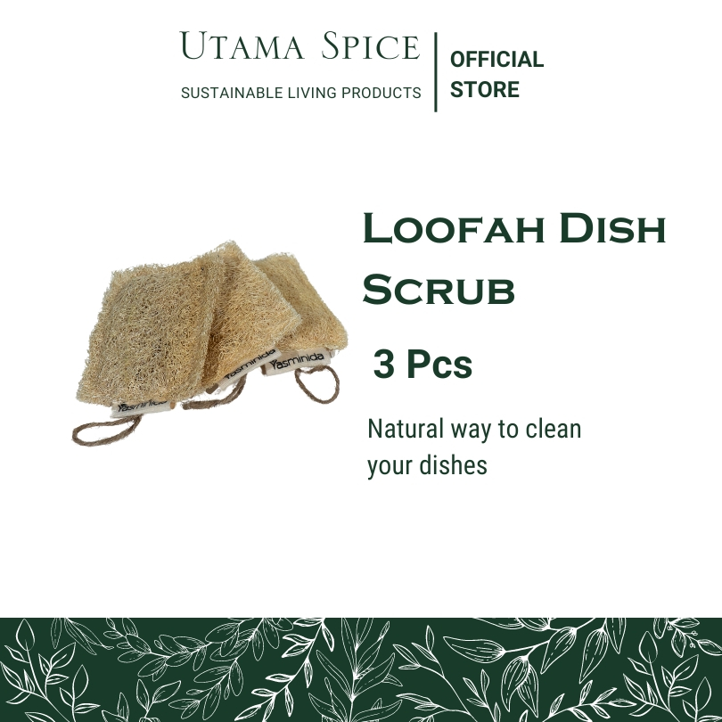Jual Utama Spice Loofah Dish Scrub Set 3pcs | Shopee Indonesia