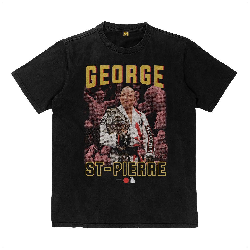 Jual Kaos UFC George St Pierre GSP MMA Sports Kaos Tebal T Shirt ...