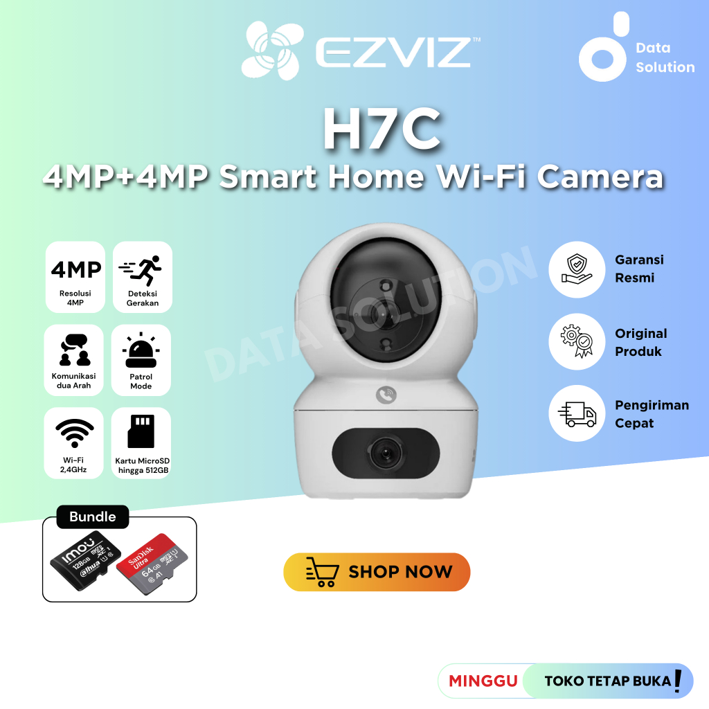 Jual Ezviz H7C 4MP + 4MP Dual 2K+ Smart Wi-Fi Pan & Tilt Camera Indoor ...