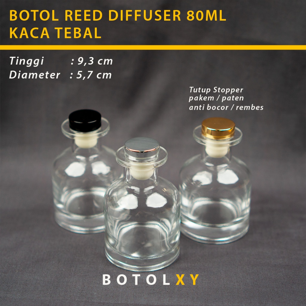 Jual Botol Reed Diffuser 80ml Kaca Tebal Model Vas Belly Pengharum ...