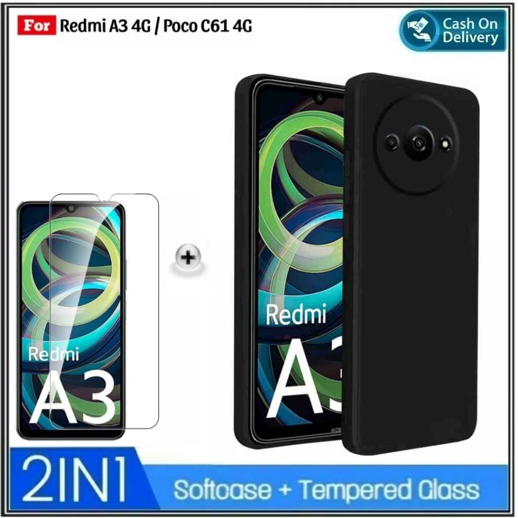 Jual PAKET 2IN1 Case Xiaomi Redmi A3 13C 12C 12 POCO C65 C61 4G ...