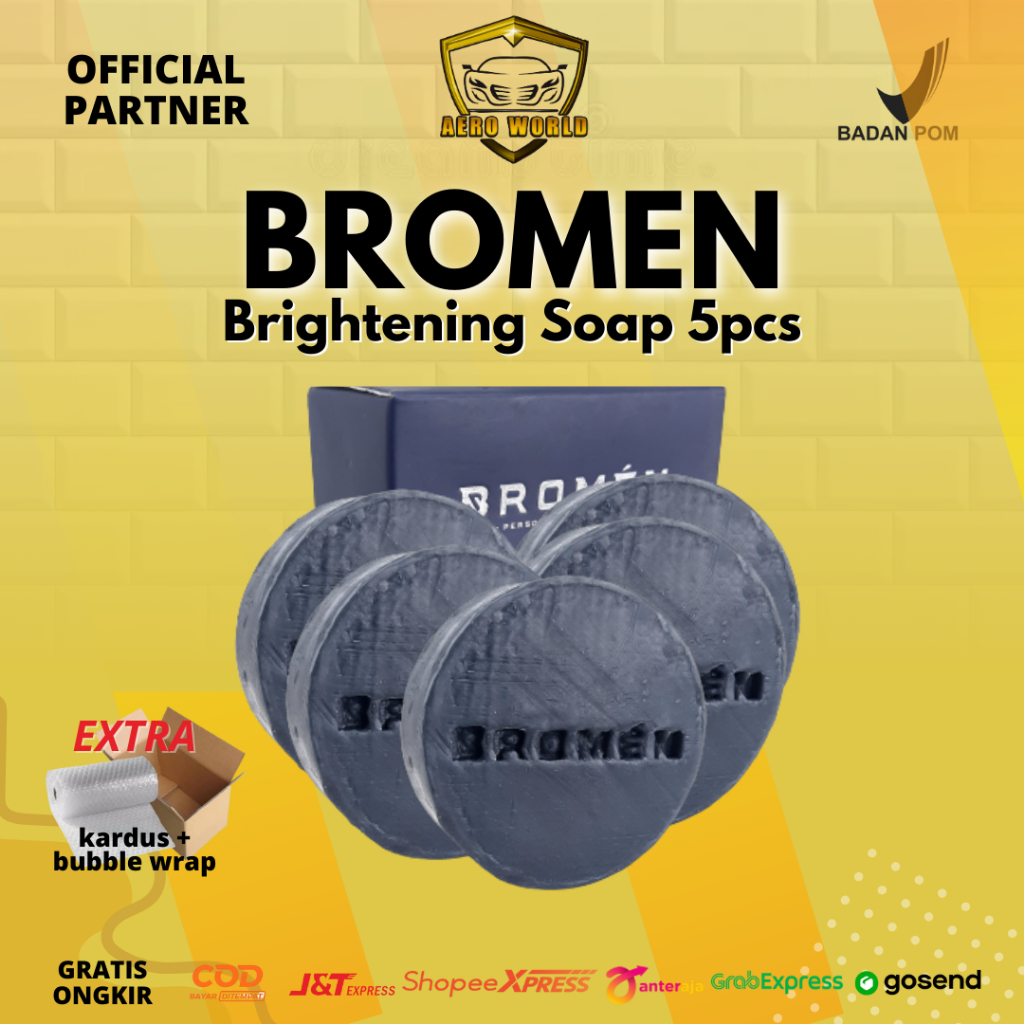 Jual Paket Reseller 5 pcs !! BROMEN Sabun Wajah Original GRATIS SOAP CASE EXCLUSIVE BROMAN BPOM ...