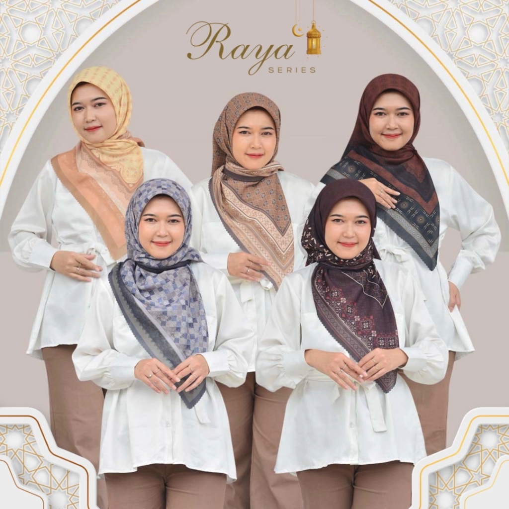 Jual Kerudung Segi Empat 120x120 | Hijab Voal Premium | Jilbab Raya Series | Shopee Indonesia