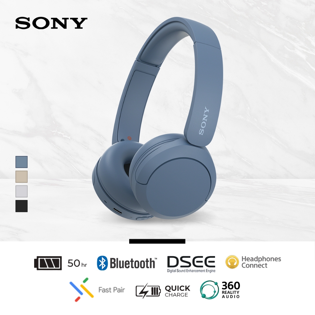 Jual SONY WH-CH520 On Ear Wireless Headphone / CH520 / CH-520 - Blue ...