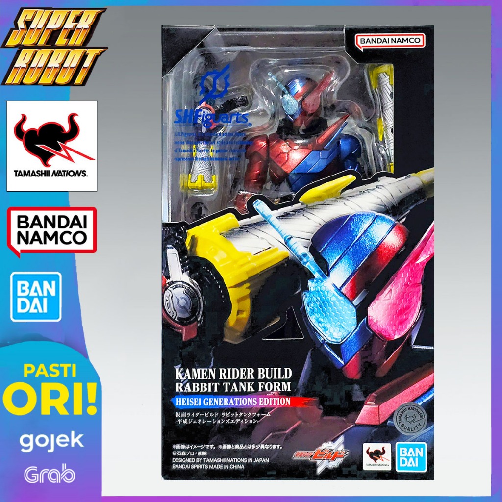 Jual 𝗕𝗔𝗡𝗗𝗔𝗜 SHF Kamen Rider Build Rabbittank Form Heisei Generations ...