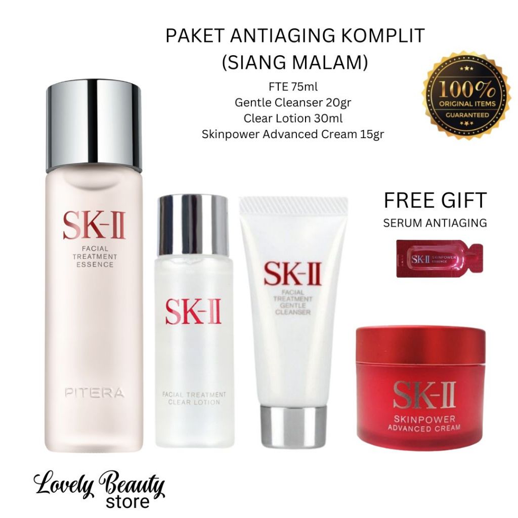 Jual SK II SK2 SKII Paket SKINPOWER ADVANCED Komplit (siang malam) | Shopee Indonesia