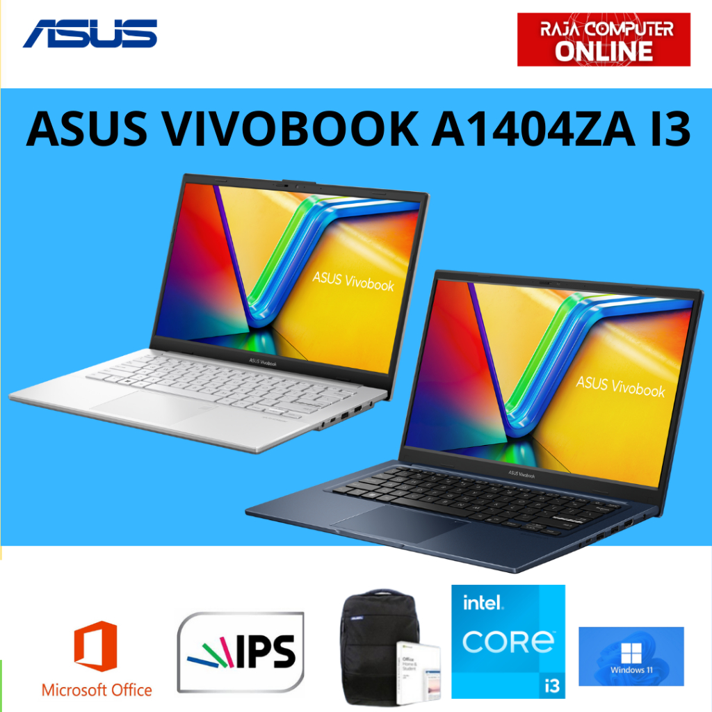 Jual ASUS VIVOBOOK A1404ZA I3- 1215U 16GB 512GB 14" FHD IPS W11 win ohs ...
