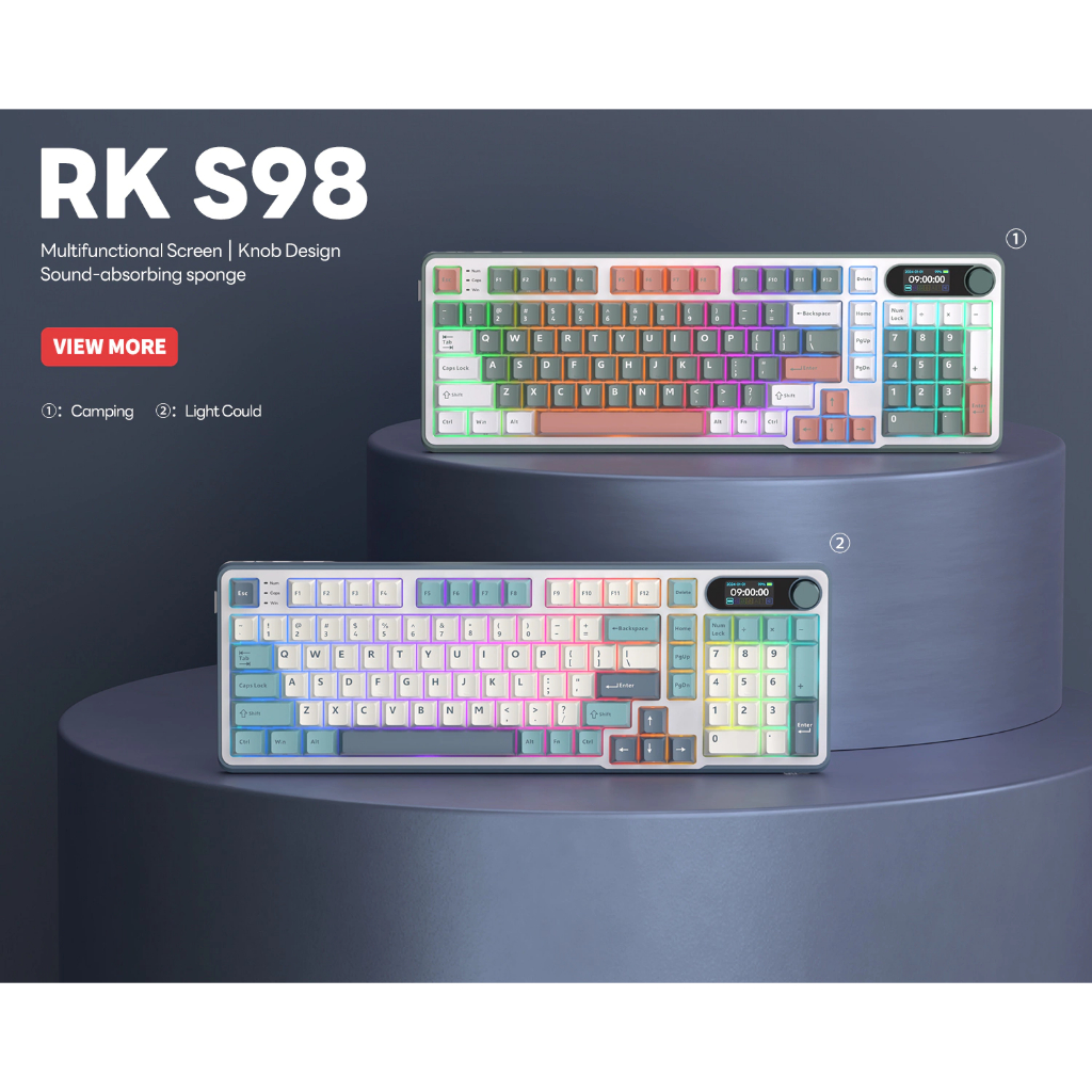 Jual Royal Kludge RK S98 96% Top Mount Mechanical Keyboard with ...