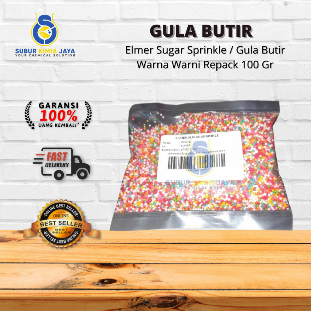Jual Elmer Sugar Sprinkle 100 Gr / Gula Butir Warna Warni / Trimit ...