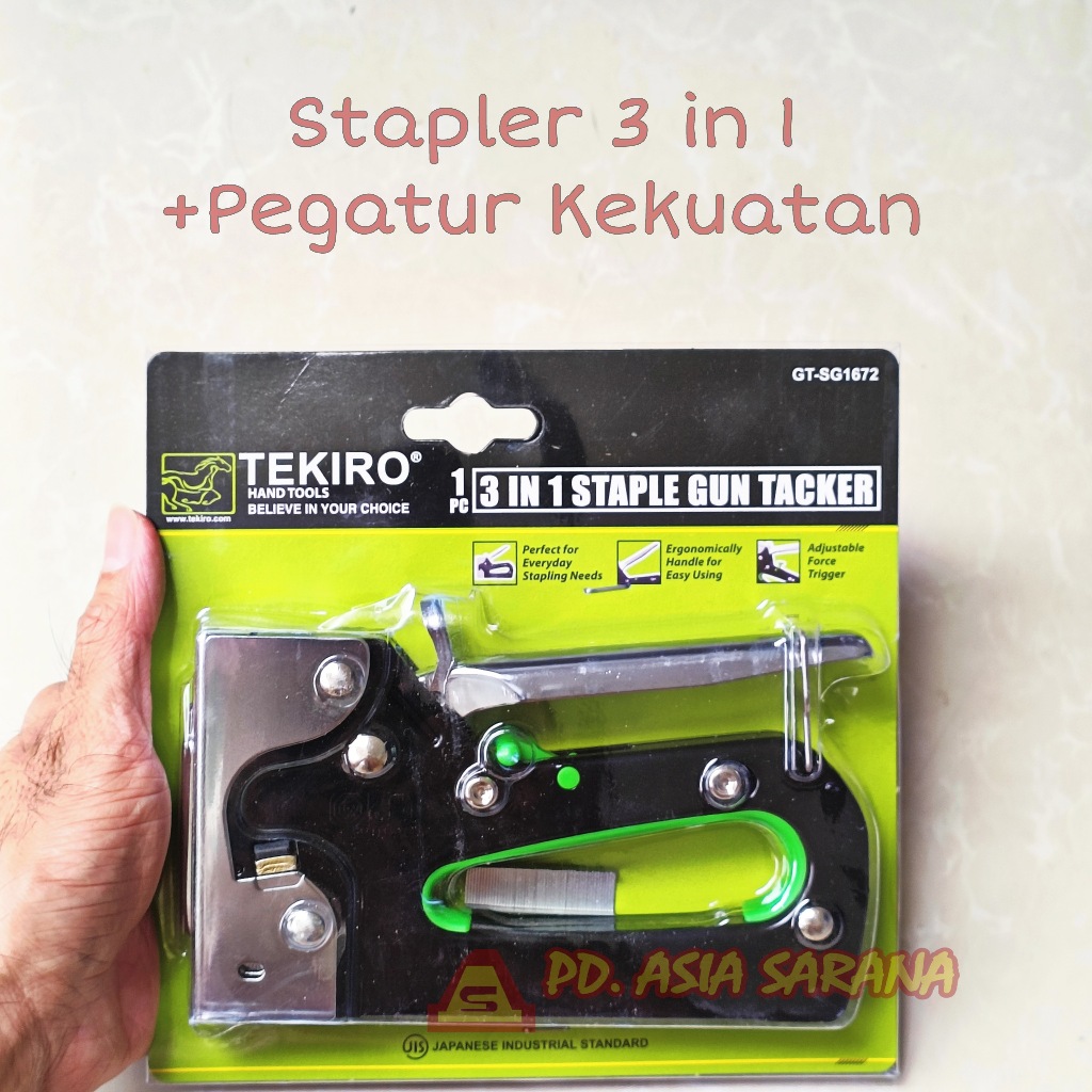 Jual Staple Gun Tembak 3 in 1 TEKIRO GT-SG1672 Jok Hekter Staples ...