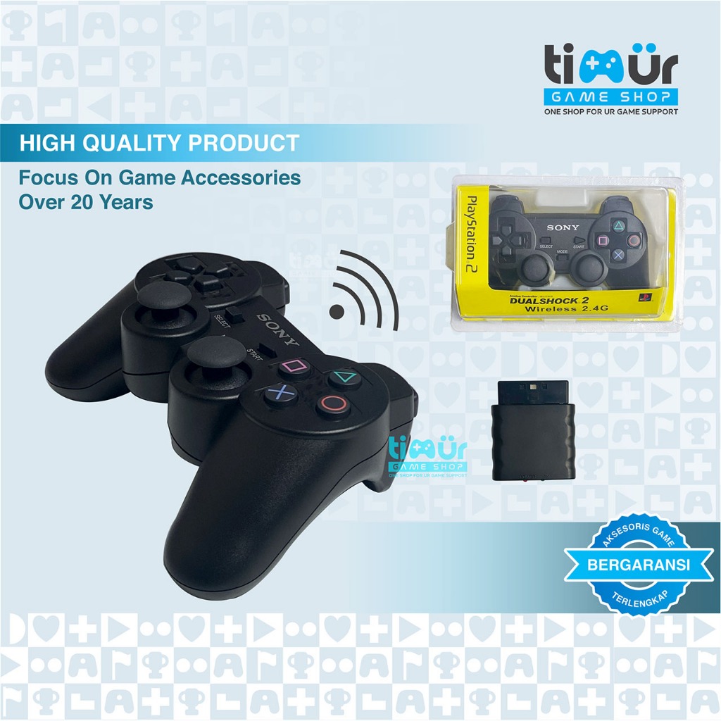 Jual Stik Stick PS2 Wireless Ori Original Pabrik Warna Hitam | Shopee ...