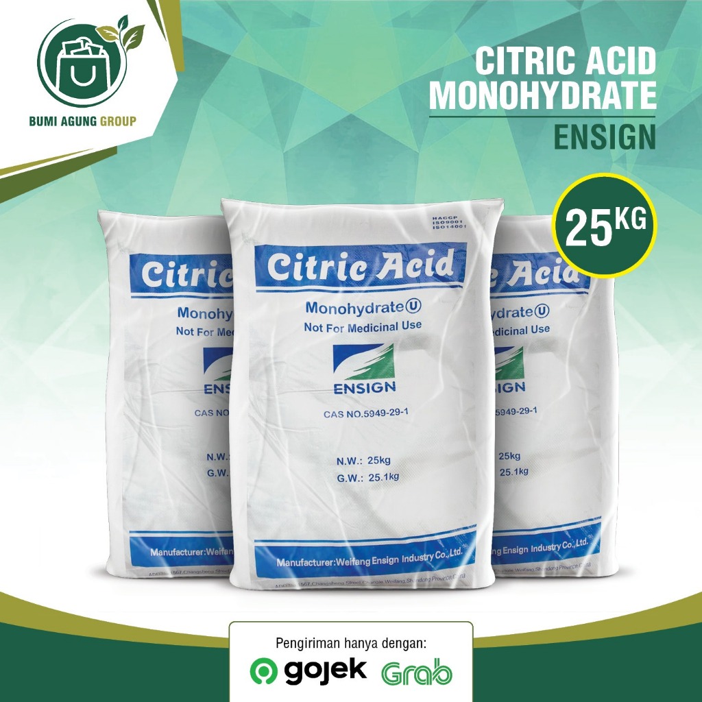 Jual CITRIC MONOHYDRATE/ CITRUN / SITRAT - 25 KG FOOD GRADE KHUSUS JASA ...