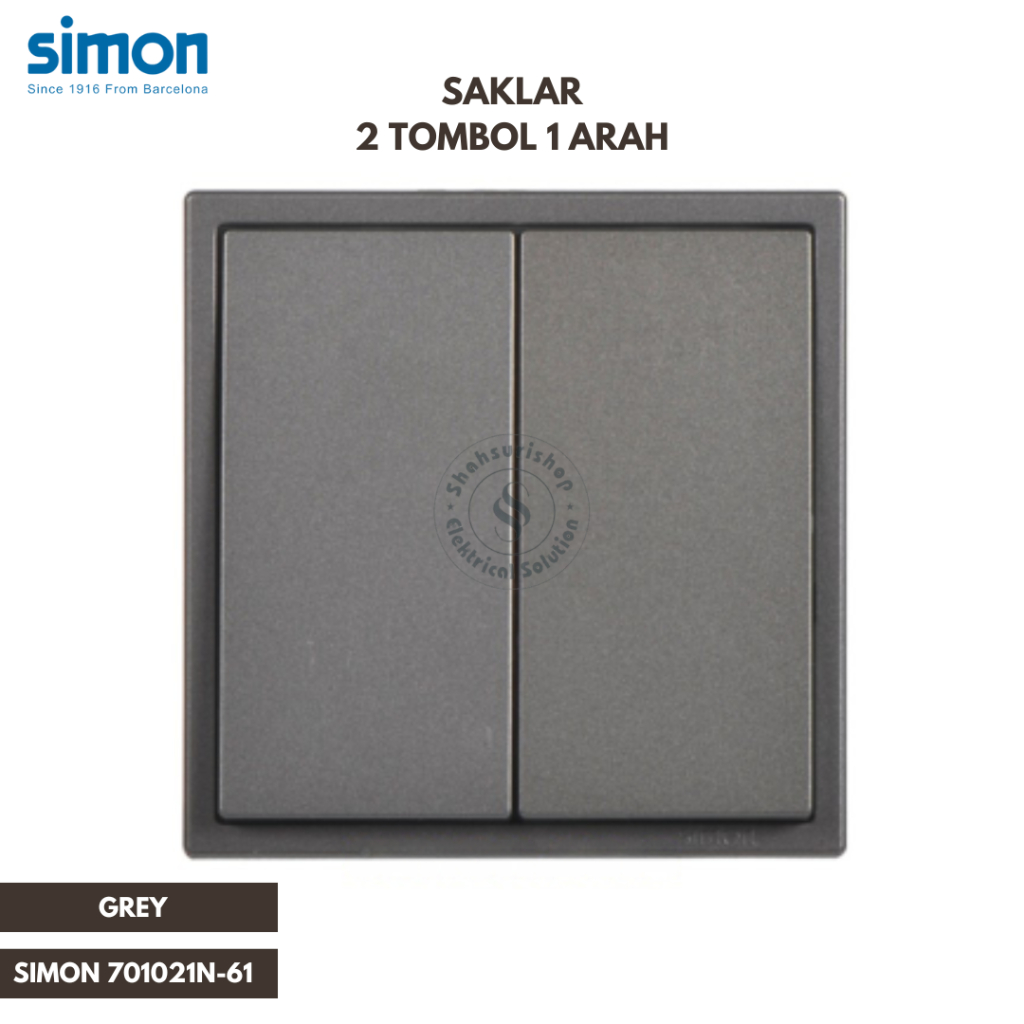 Jual SIMON 701021N-61 SAKLAR 2 GANG 1 ARAH GREY | Shopee Indonesia
