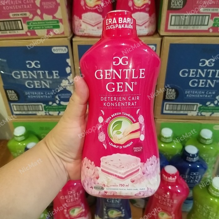 Jual Gentle Gen Detergent Liquid 700ml French Peony (pink) | Shopee ...
