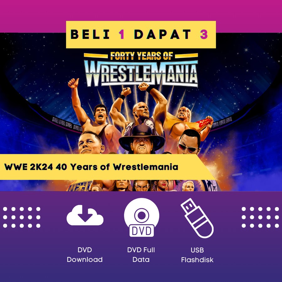 Jual WWE 2K24 40 Years of Wrestlemania | Game PC Original | Shopee ...