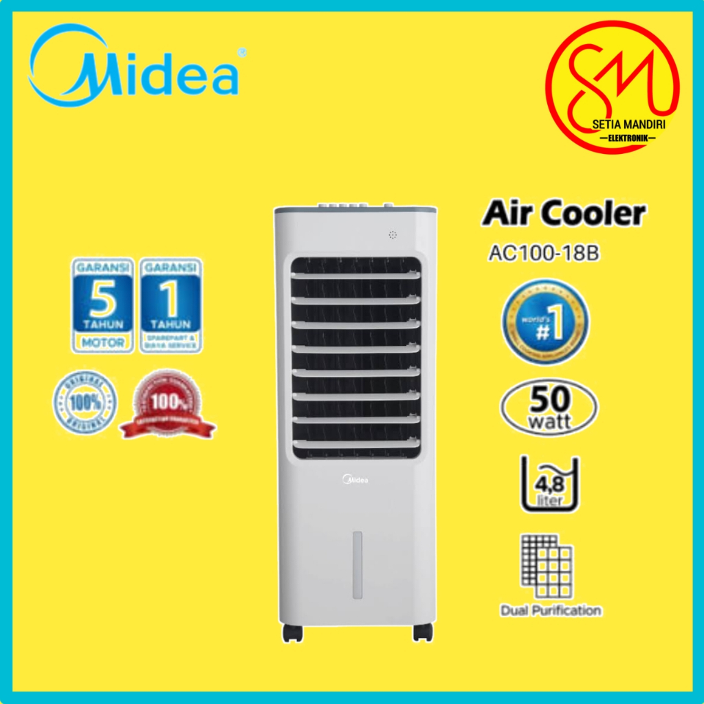 Jual MIDEA Air Cooler AC100-18B 4.8 Liter Putih | Shopee Indonesia