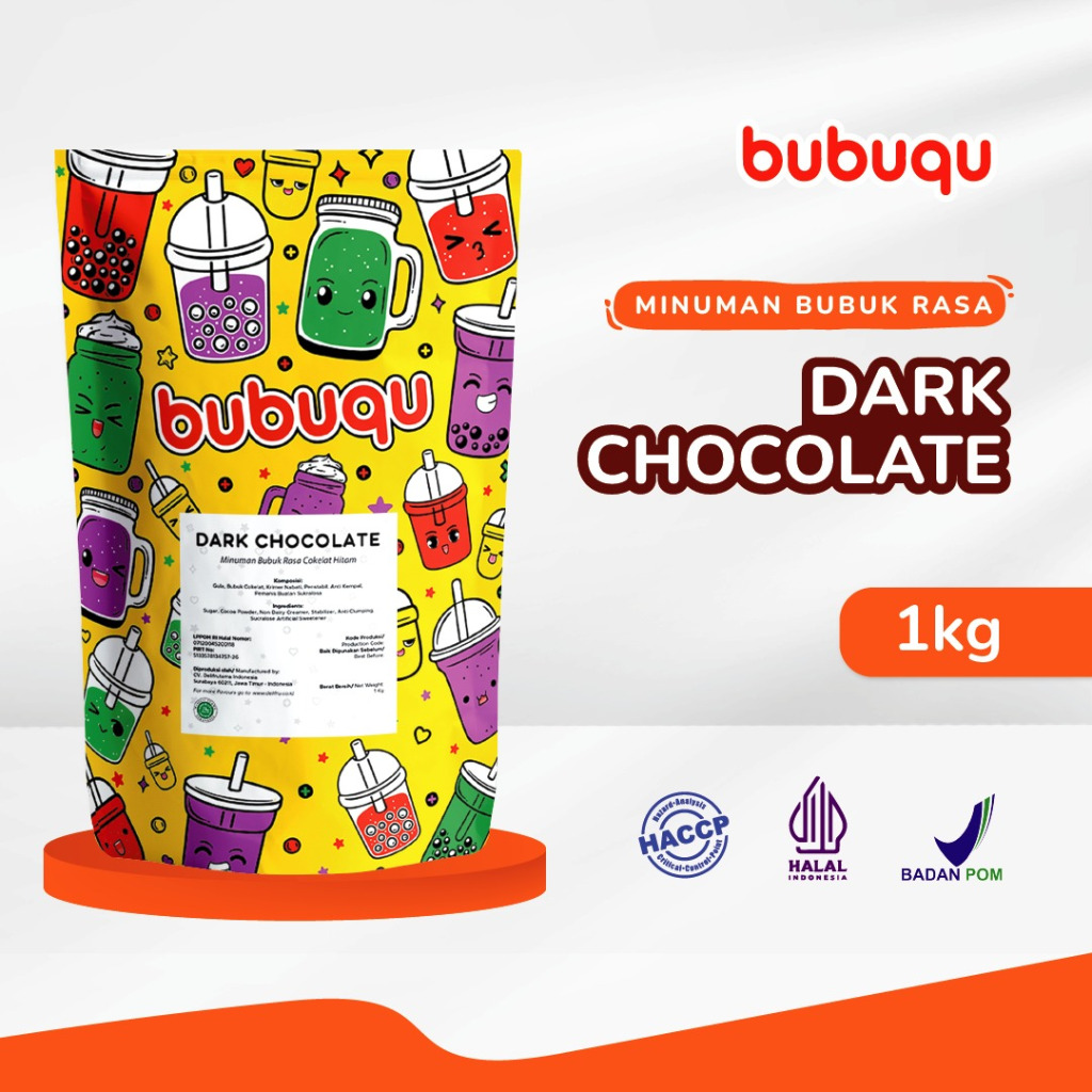 Jual Powder Drink Dark Choco Bubuqu 1 Kg - Bubuk Minuman Cokelat ...