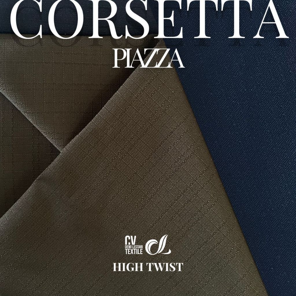 Jual Kain Polyester Twill High Twist Premium CORSETTA [ECER] | Shopee ...