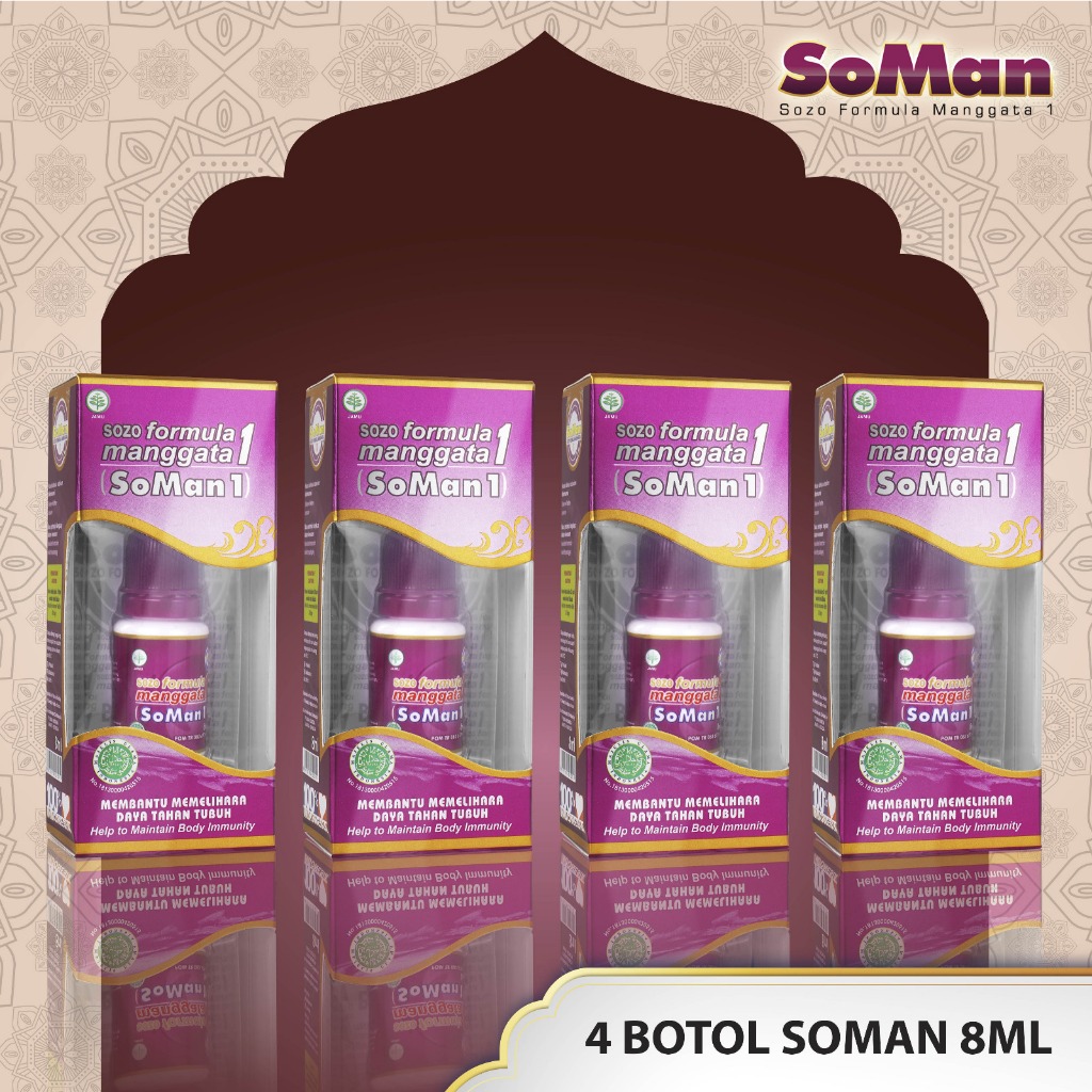 Jual (SPECIAL RAMADAN)- SOMAN Sozo Manggata - Jamu Tetes - 8ml x 4 ...