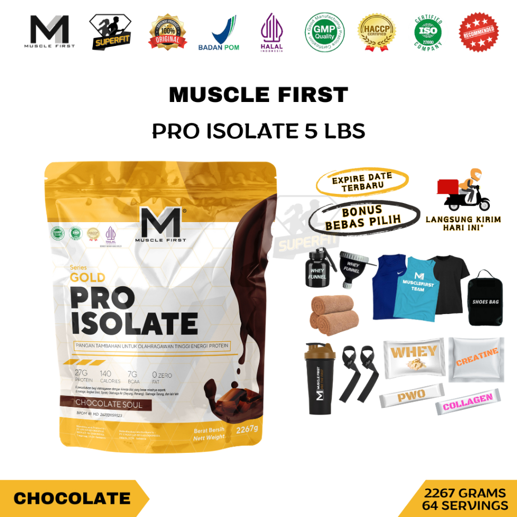 Jual M1 Muscle First Gold Pro Isolate 5 LBS 5LB -M1 Coklat Chocolate ...