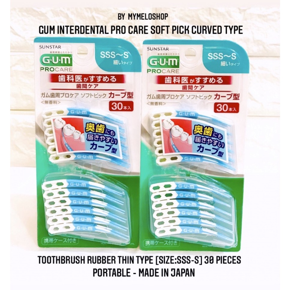 Jual PROMO INTERDENTAL BRUSH GUM PROCARE SOFT PICKS THIN TYPE + CASE,30 ...