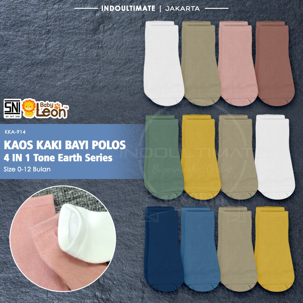 Jual 2in1 Kaos Kaki Bayi Baru Lahir Kaos Kaki 4in1 BABY LEON Kaos Kaki ...